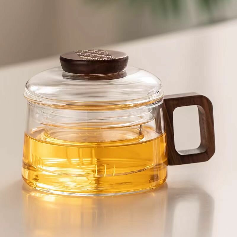 Кружка заварочная с ситечком и крышкой-JINGMAO