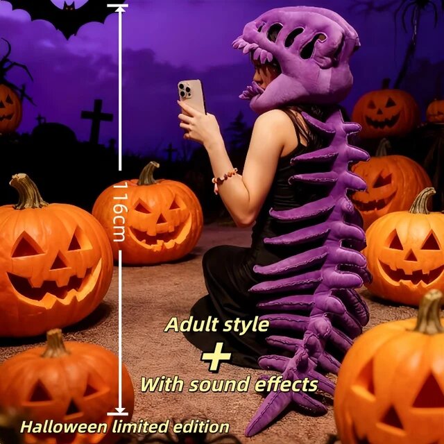 Популярные реалистичные 3D-костюмы скелетов динозавров и костюмы для косплея