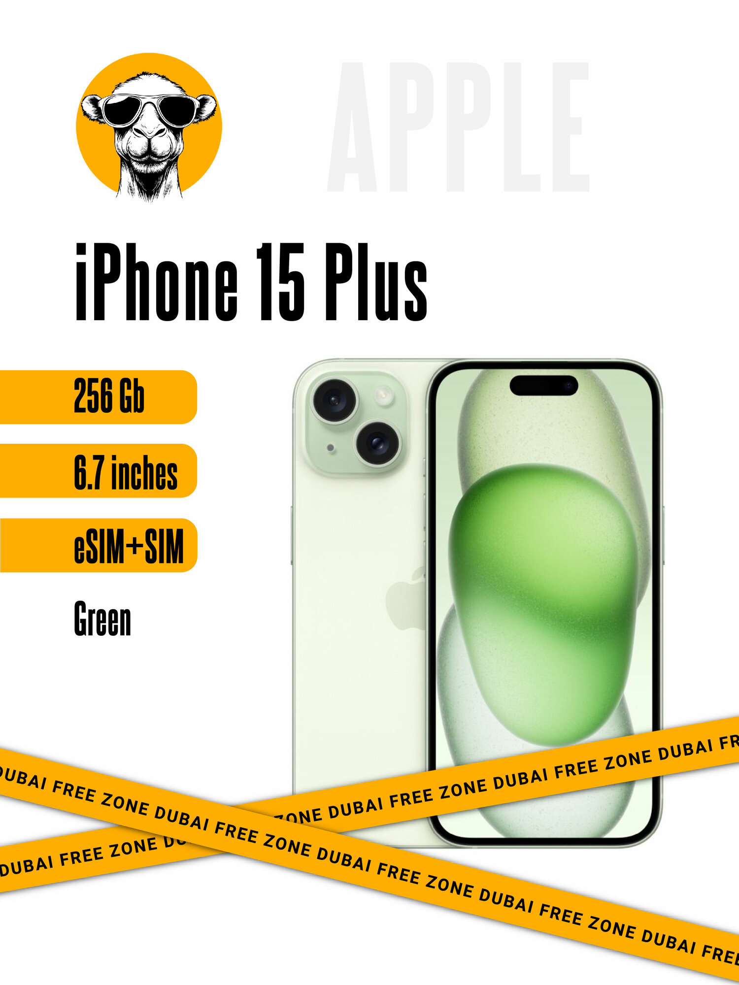 Смартфон iPhone 15 Plus 256GB Green Sim+E-Sim