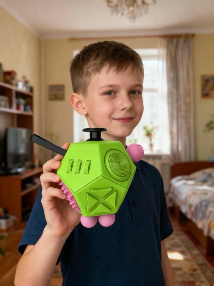 Игрушка антистресс 12 сторонний Fidget Cube 2.0, развивайка для детей, от стресса