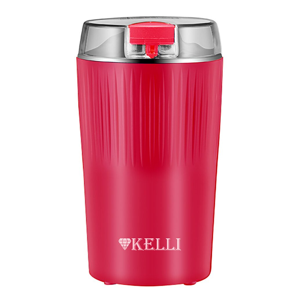 Кофемолка KELLI электрическая , пластмассовый корпус, ножи из нержавеющей стали, рассчитана на 85 г кофе за раз, отсек для хранения шнура, противоскользящие ножки, мощность 220-240 В 50-60 Гц 300 Вт (KL-5138)