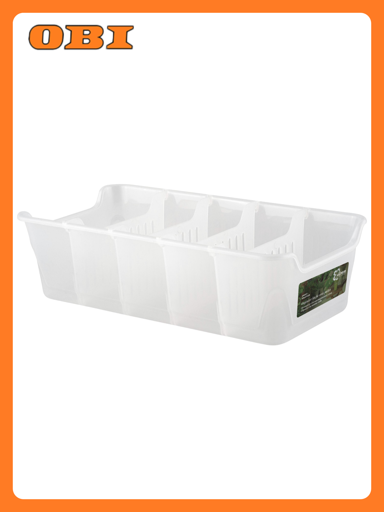 Органайзер для семян INGREEN, прозрачный, пластик, 28 см x 13.5 см