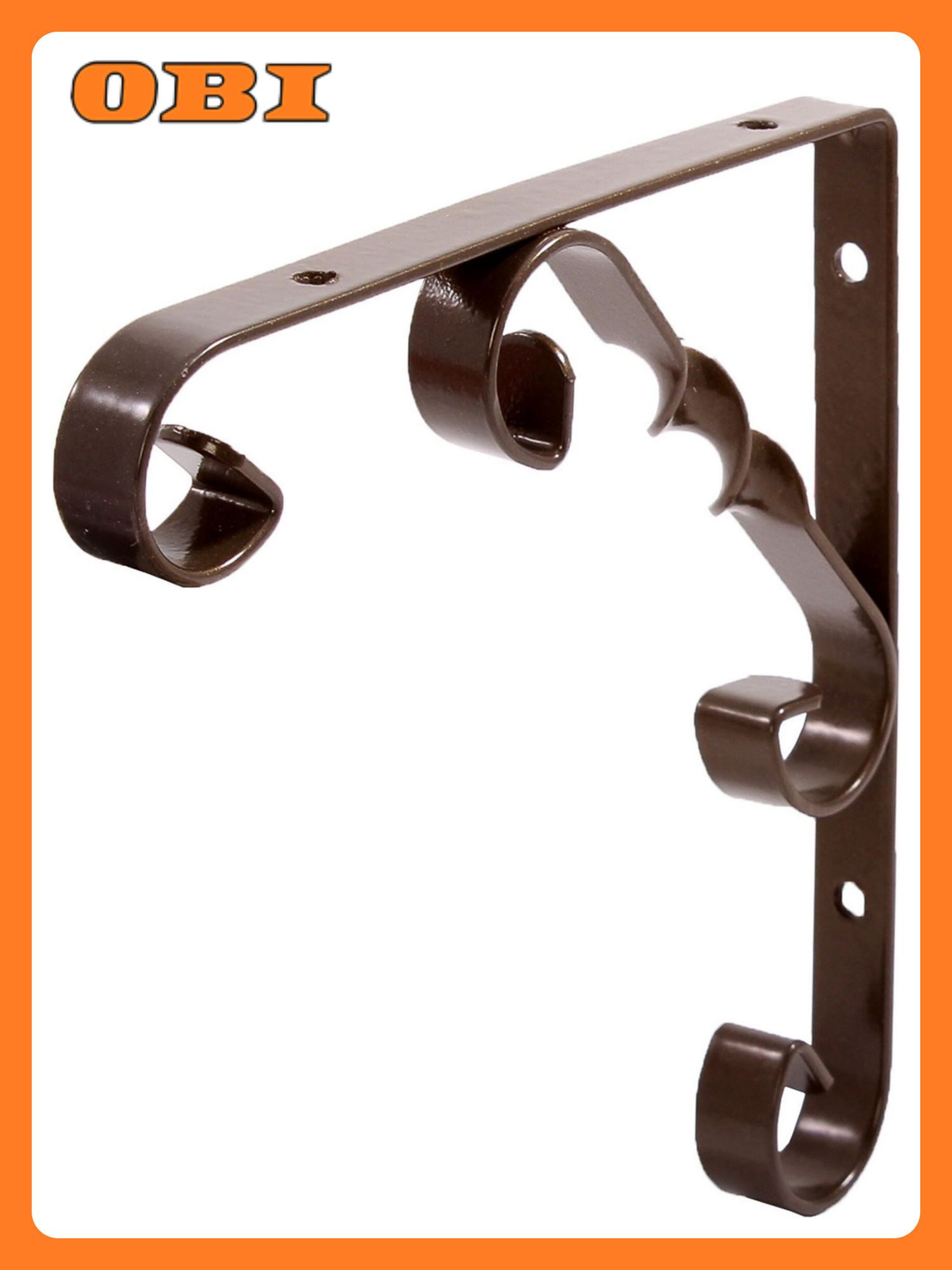 Кронштейн Larvij "Орнаментал", для полок, сталь, цвет бронза, 150х13х150мм