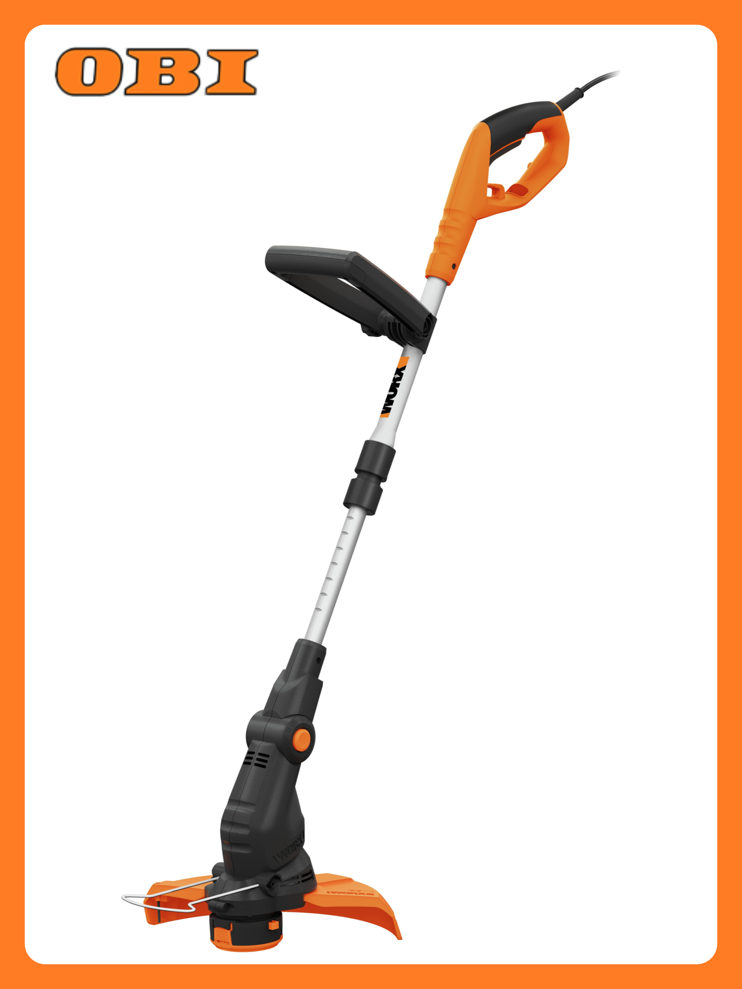 Триммер электрический Worx WG119E, переносной, черный/оранжевый, 30см 550 Вт