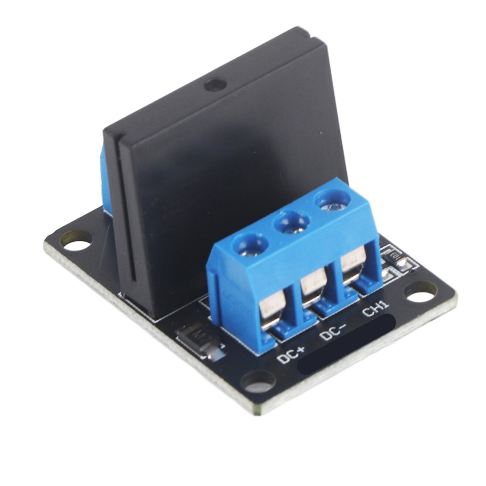 Модуль твердотельного реле высокого уровня постоянного тока 5/12 В, 1 канал, выход 250 В переменного тока, 2 А, с предохранителем (12 В).