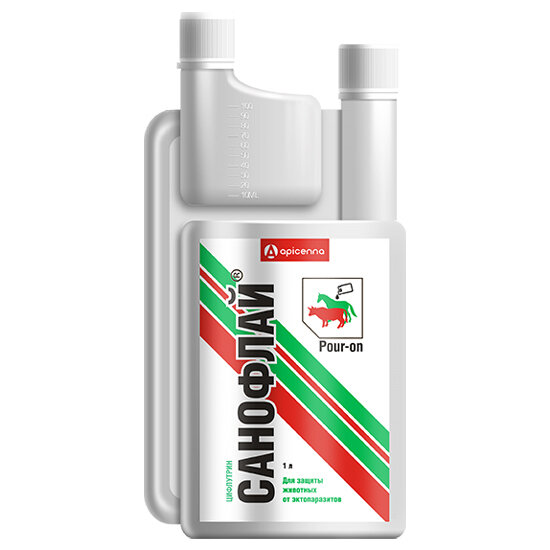 Раствор Apicenna "Санофлай", 1 л, для лошадей и крупного рогатого скота — фото 1