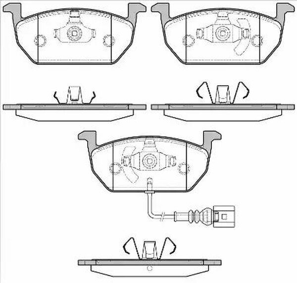 Колодки тормозные передние REMSA -109205 Seat Leon 12->, Skoda Octavia 12->, Vw Golf VII 12->