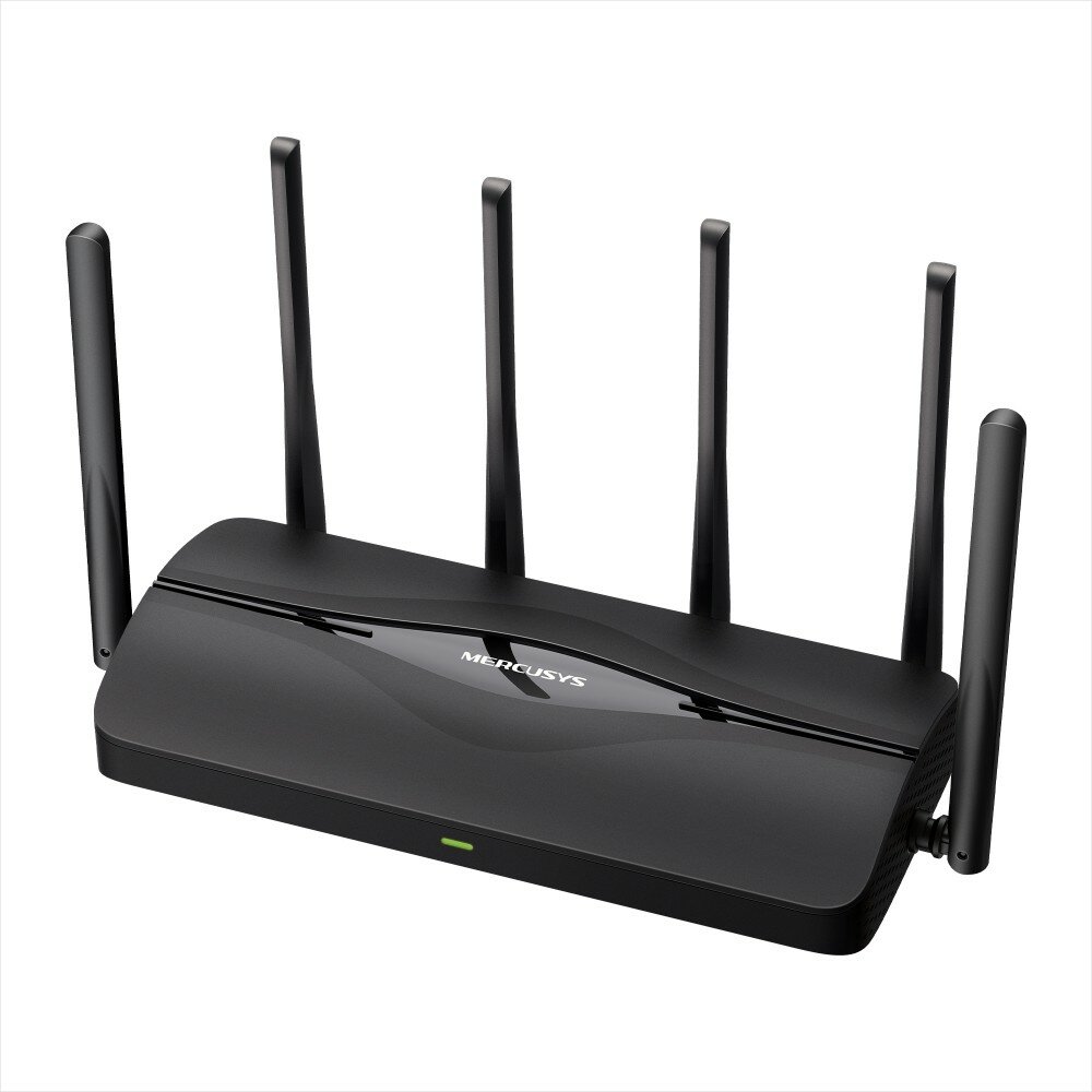 Роутер Mercusys MR37BE, Wi-Fi 7, 6500 Мбит/сек, пластик, черный