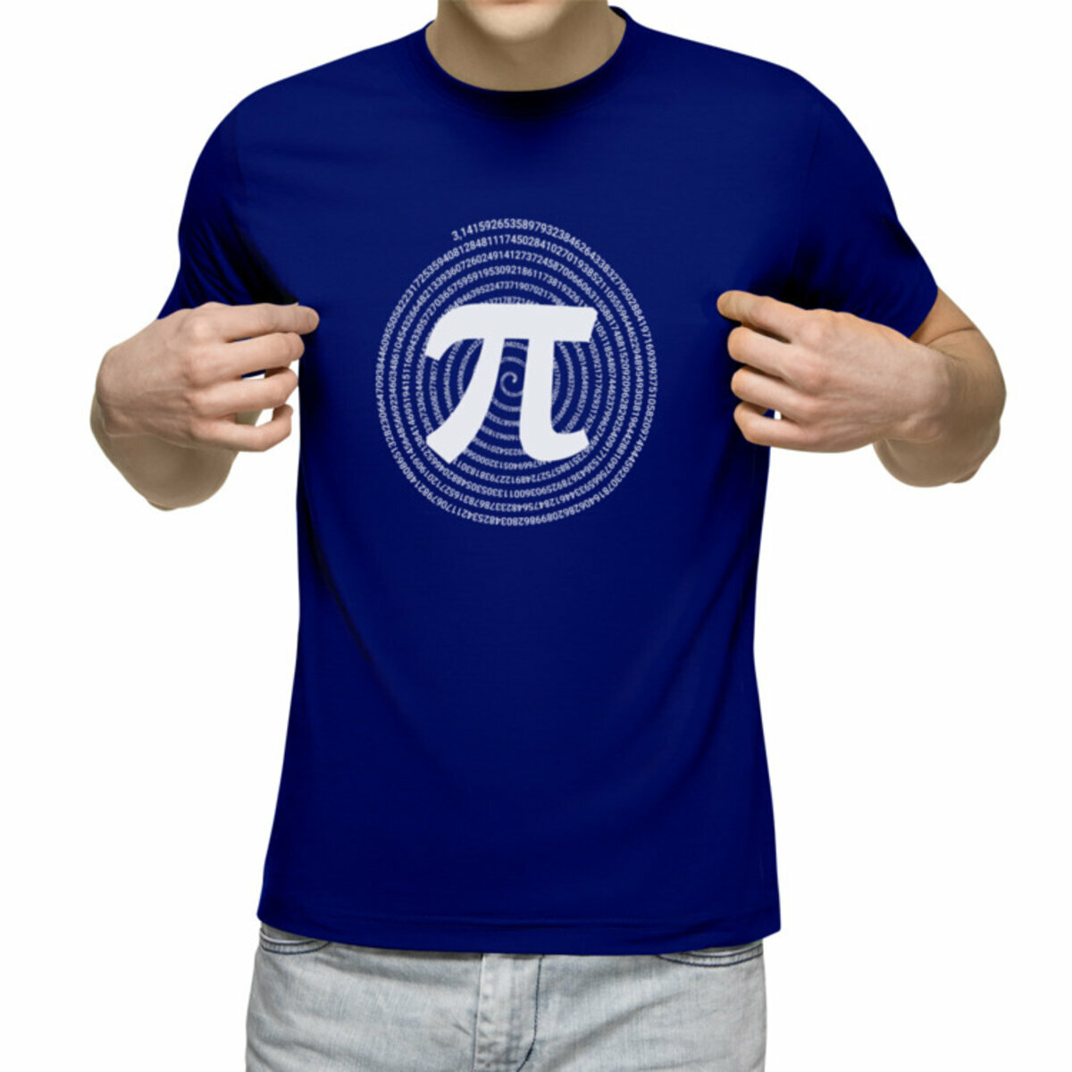 Мужская футболка «день числа пи математик я инженер 3,14 число пи» (синий, 2XL)