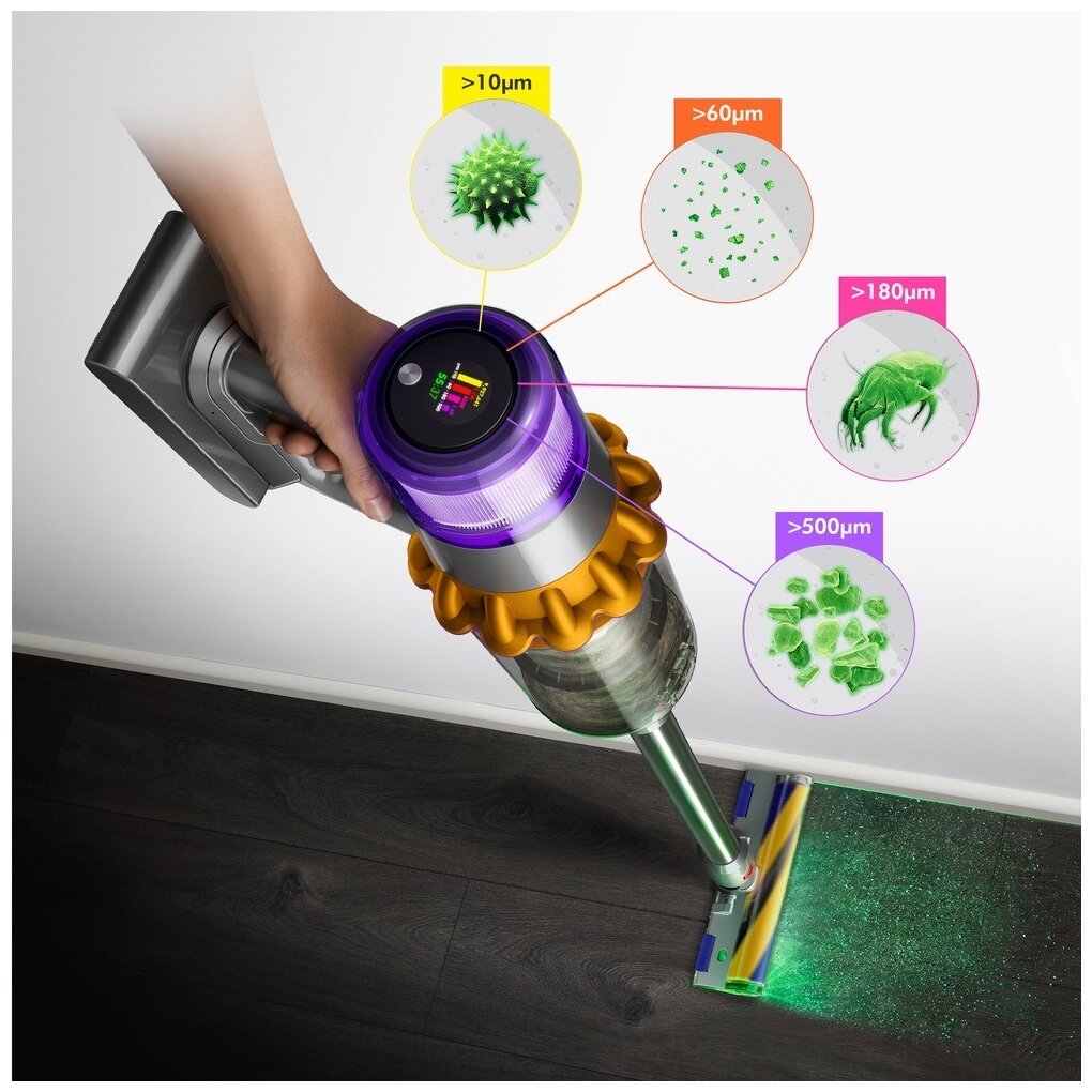 Пылесос Dyson V15 Detect absolute (SV22) UK, yellow/nickel — купить в ...