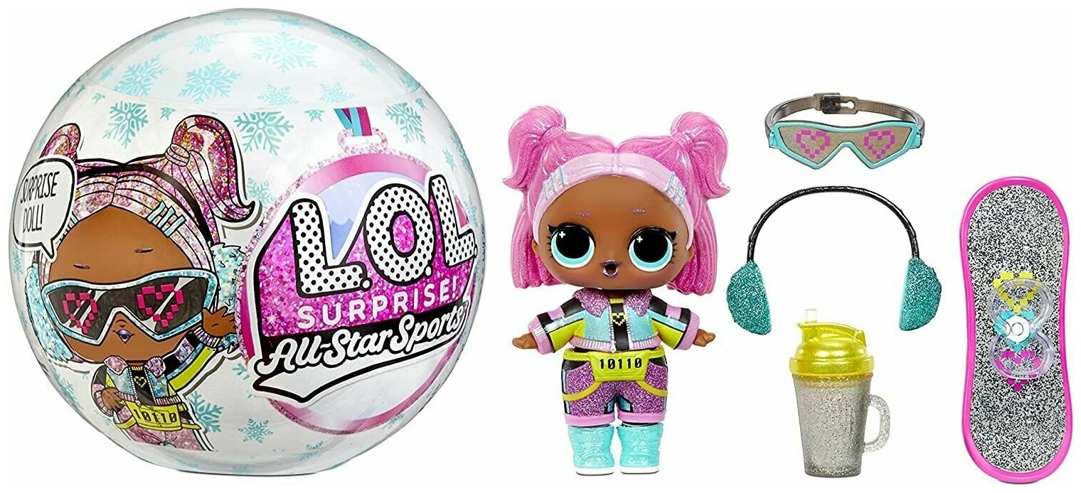 Кукла L.O.L. Surprise! All-Star Sports Series 5 Winter Games (Snow Cap), кукла лол зимняя серия