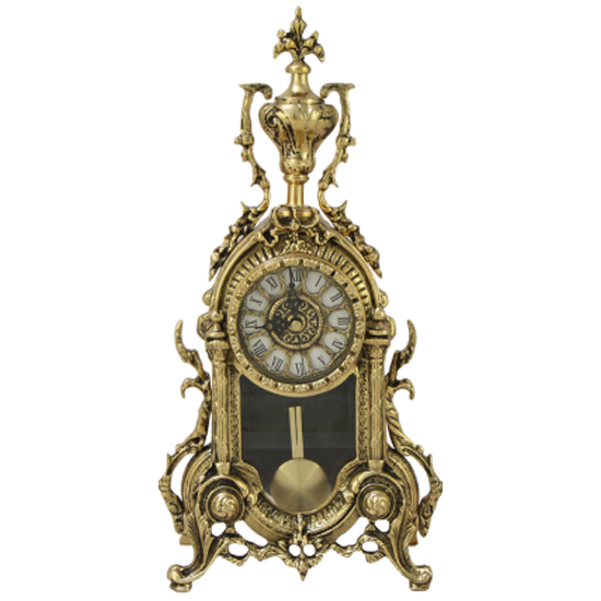 Каминные часы Belo DE Bronze с маятником "Библо", бронзовые BP-27014-D