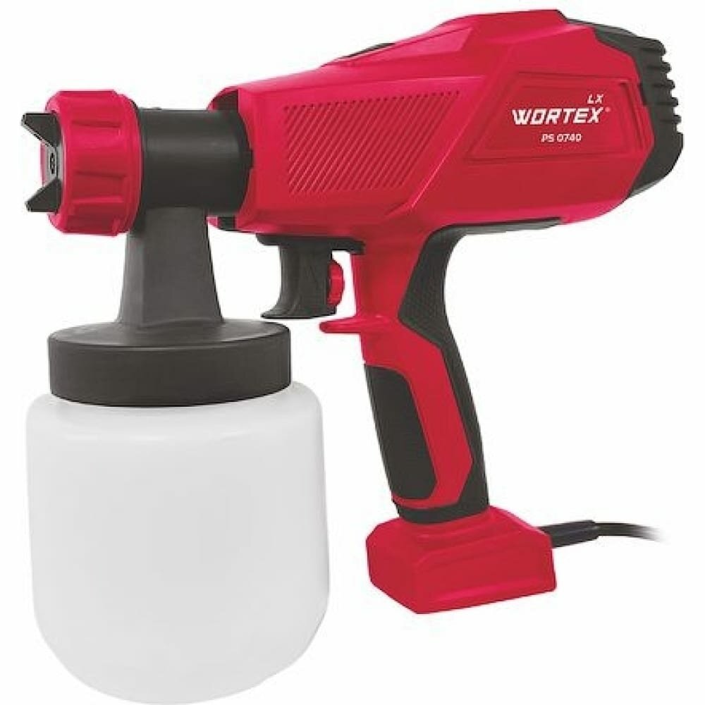 Электрический краскораспылитель WORTEX LX PS 0740 0333221, HVLP технология, для лакокрасочных покрытий
