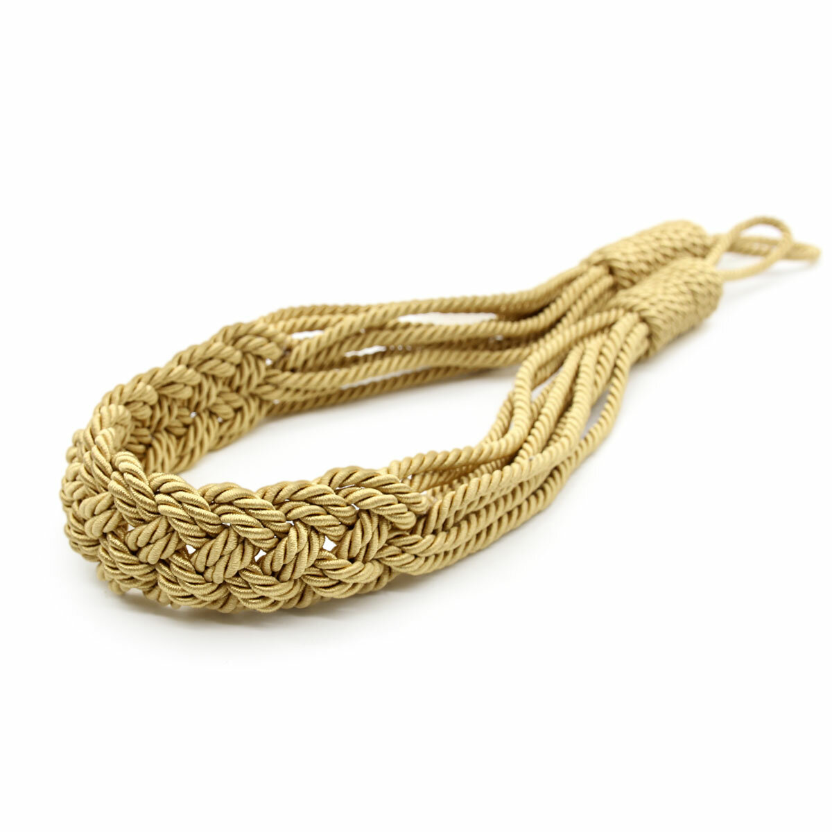 Подхват для штор текстильный, 65*4 см, 'Макраме', Айрис (1 золото)