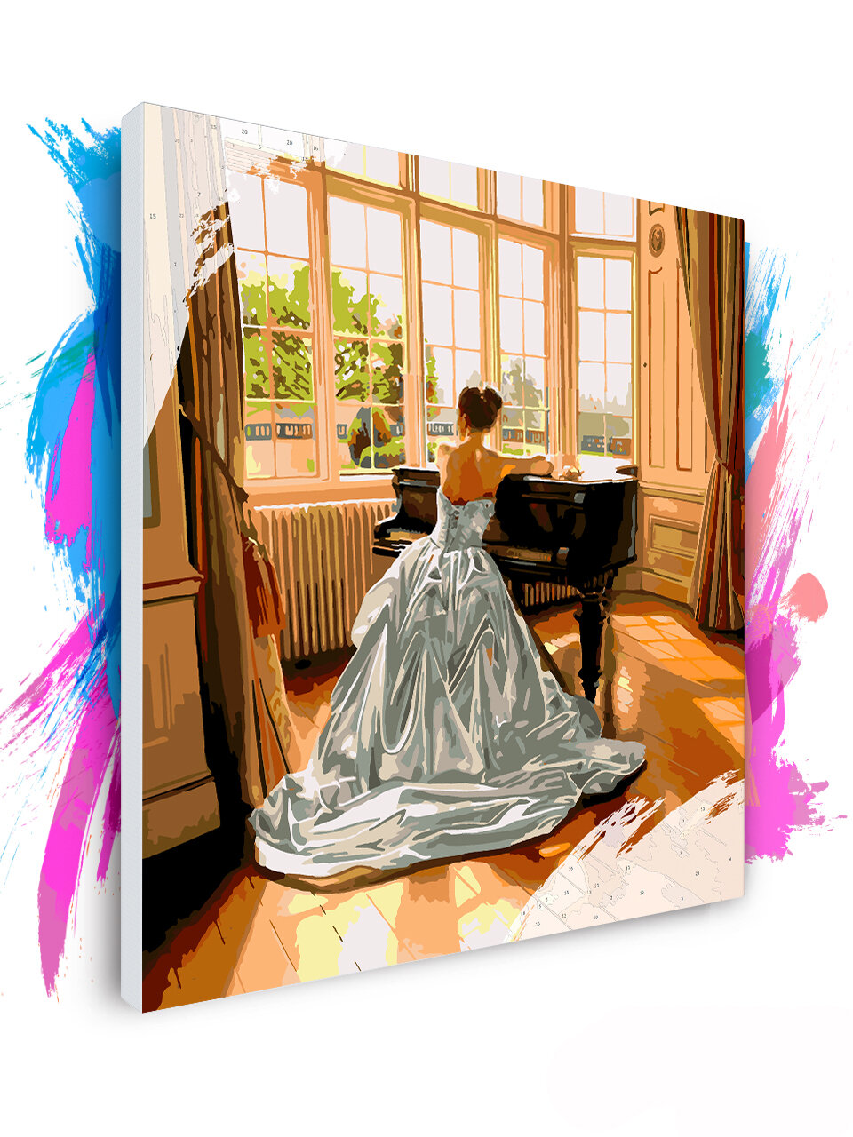 Картина по номерам на холсте За роялем, 40 х 40 см