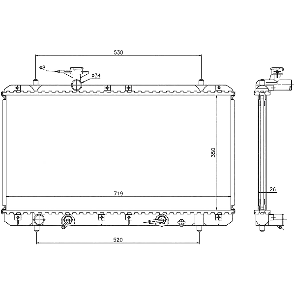 STELLOX 10-25459-SX (1025459_SX / 1770054G10 / 1770054G10A00) радиатор системы охлаждения акпп\ Suzuki (Сузуки) Swift