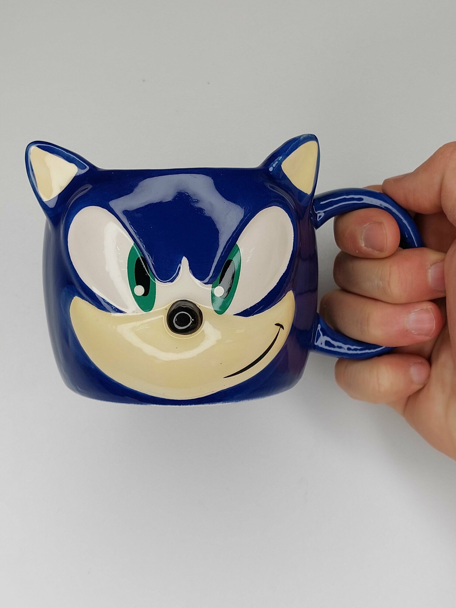 Кружка "Супер Соник", керамика, 300 мл, синяя, с декором, для СВЧ, 1 шт