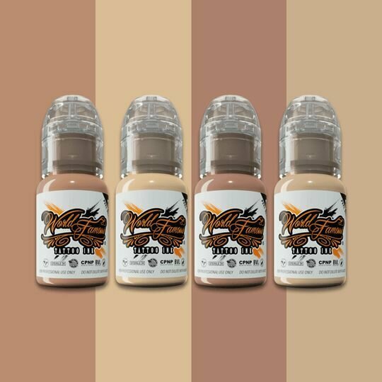 Набор красок для татуировки "Alex Santucci Cover Up Set" World Famous Tattoo Ink, 4 шт по 30 мл