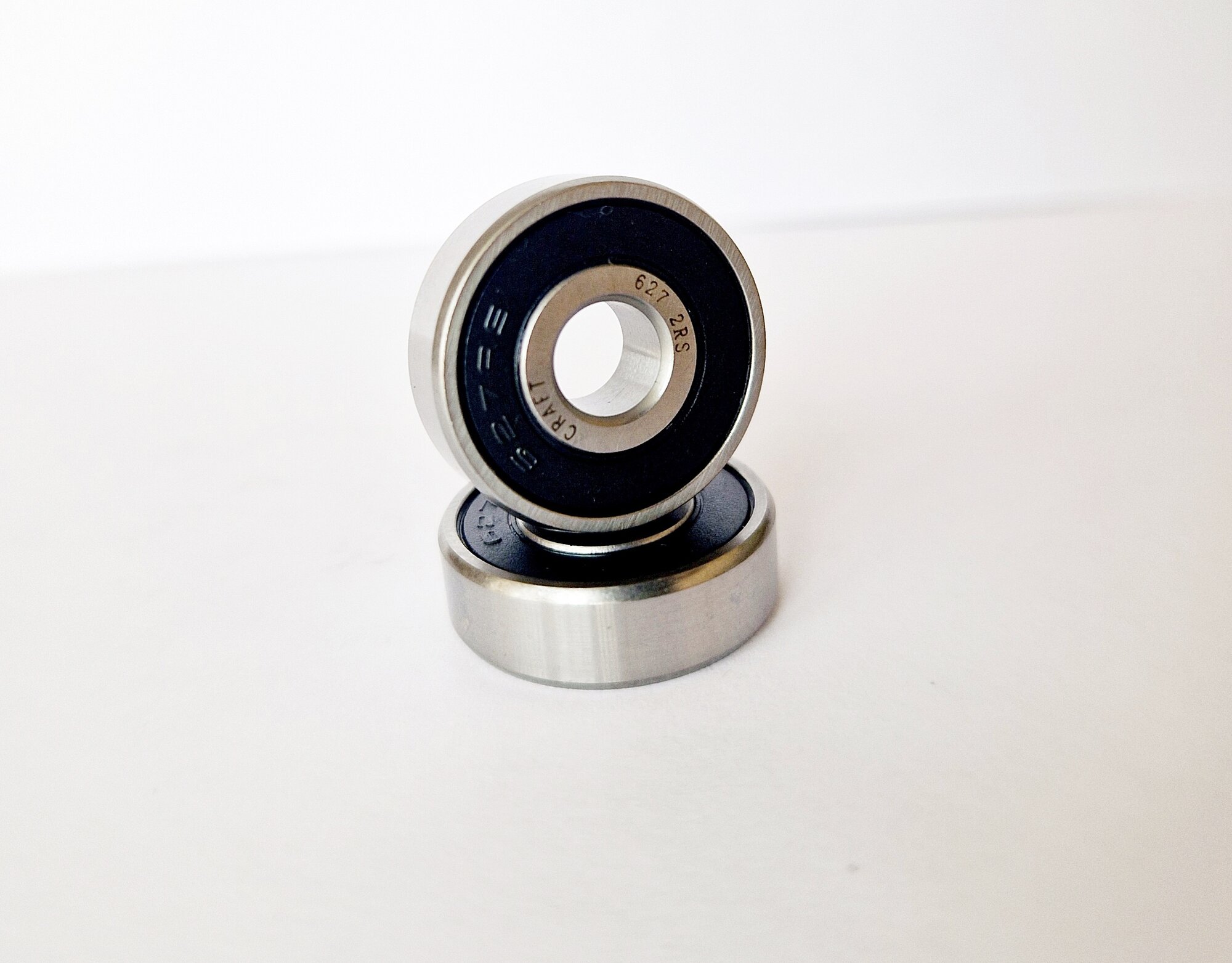 Подшипник шариковый радиальный однорядный с двухсторонним уплотнением CRAFT BEARINGS (627-2RS) 180027