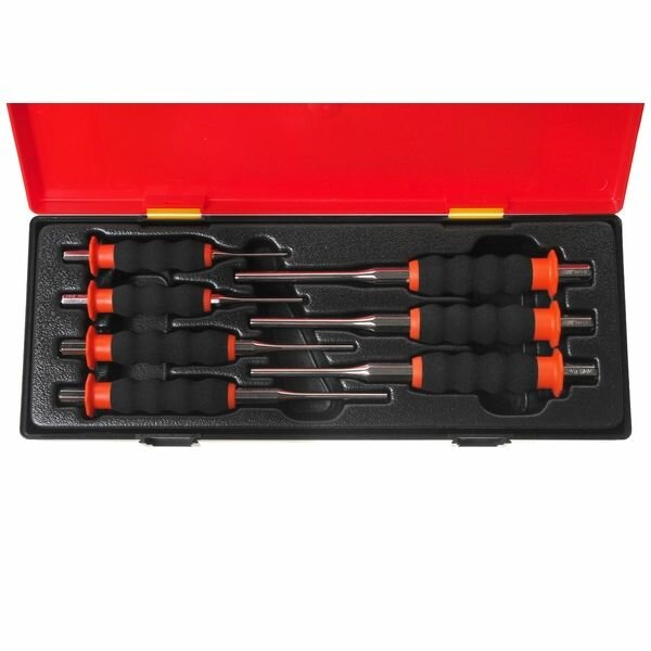 Набор выколоток JTC K8071, 7 предметов, с рукояткой, для паронита