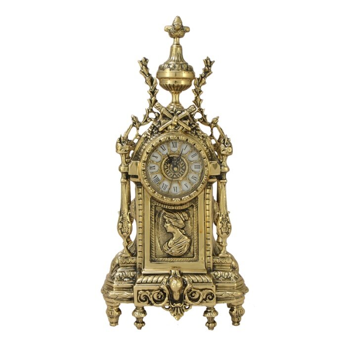 Bronza Portugal BP-27018-D Часы дон луи c женским профилем каминные бронзовые