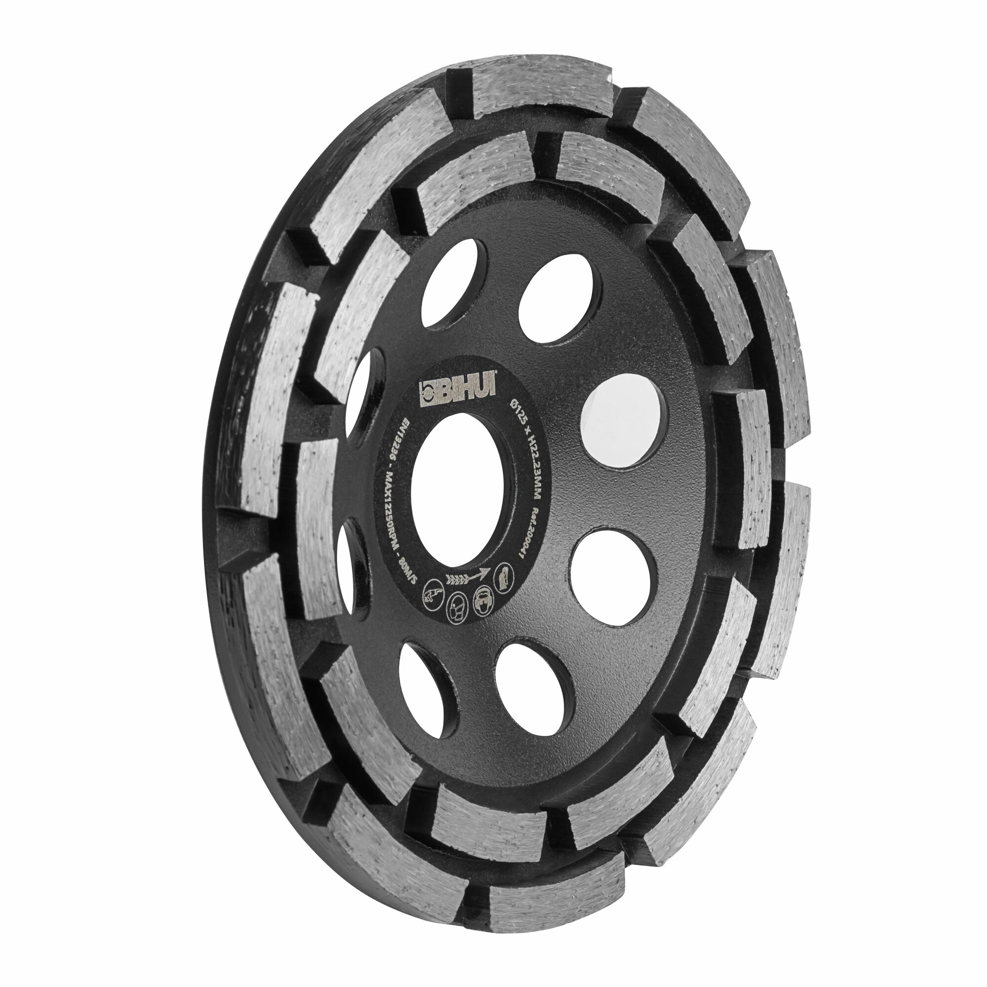 Чашка алмазная BIHUI DUAL-ROW MAX, Ø 125мм, зерн.#45-60, высота алмазного слоя-5мм, арт. DCWD5