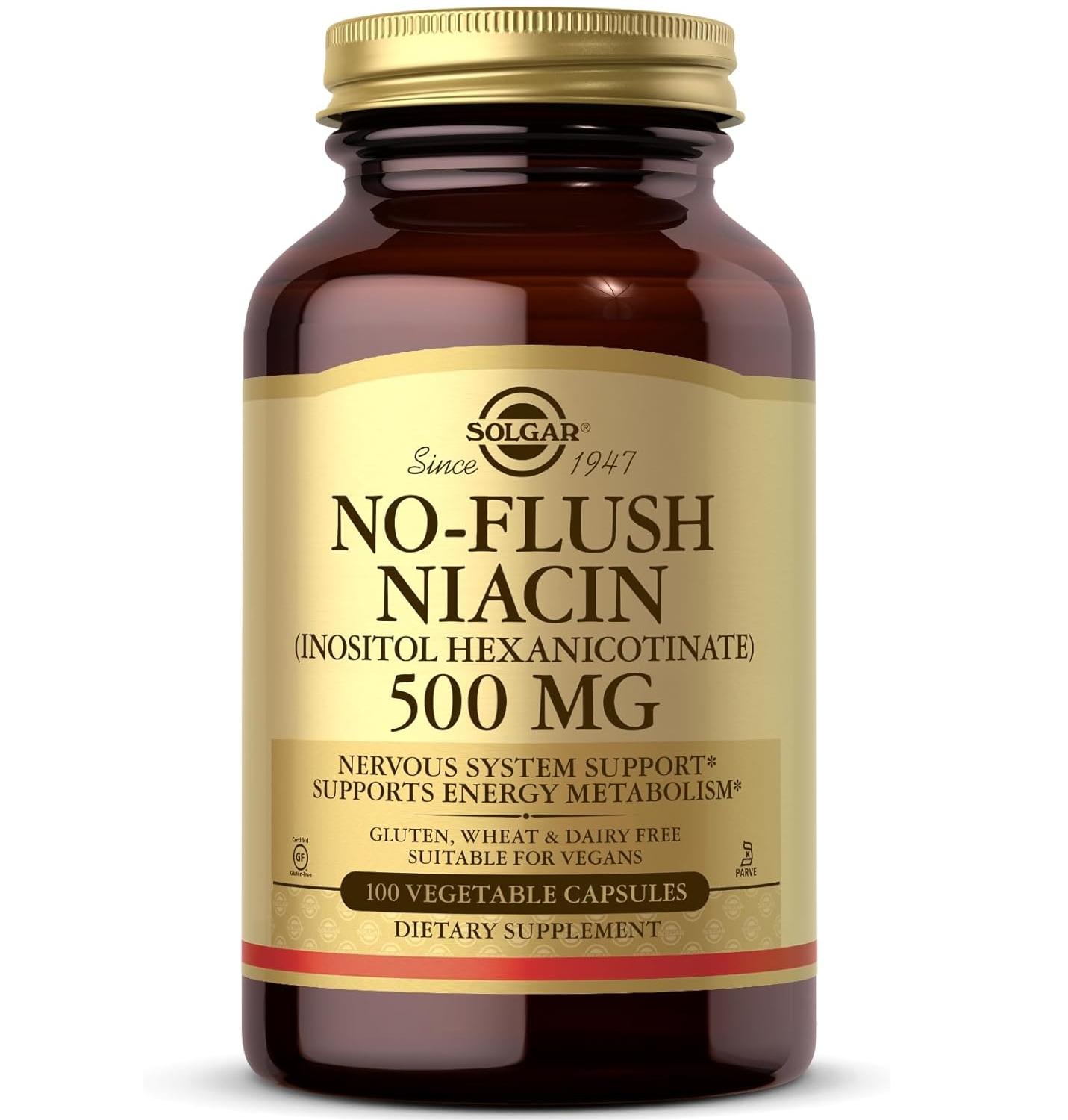 Solgar No-Flush Niacin (Ниацин не вызывающий покраснений) 500 мг 100 капсул