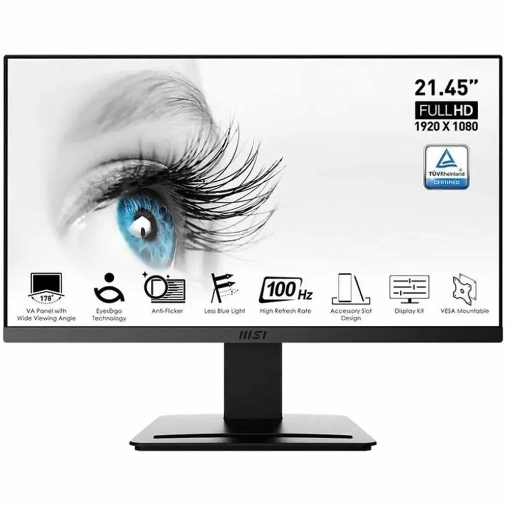 Монитор MSI PRO MP223 21.45" 1920x1080, 100Hz, VA, 9S6-3PB9CH-014, черный