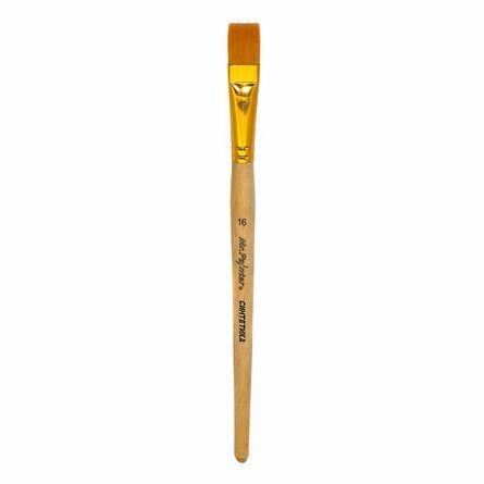 Кисть синтетика Mr. Painter SBF 204-16 плоская короткая ручка №16