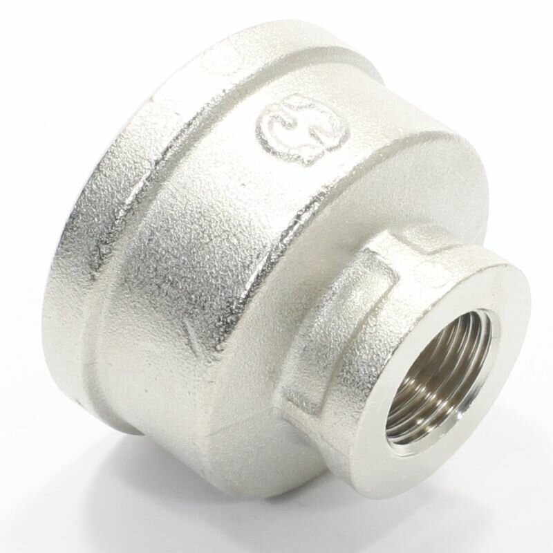 Муфта 1 1/2"-1/2", General Fittings 2600 47, резьба-резьба, вн, латунь (никель)