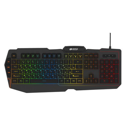 Клавиатура HIPER Genome GK-2, USB, c подставкой для запястий, черный