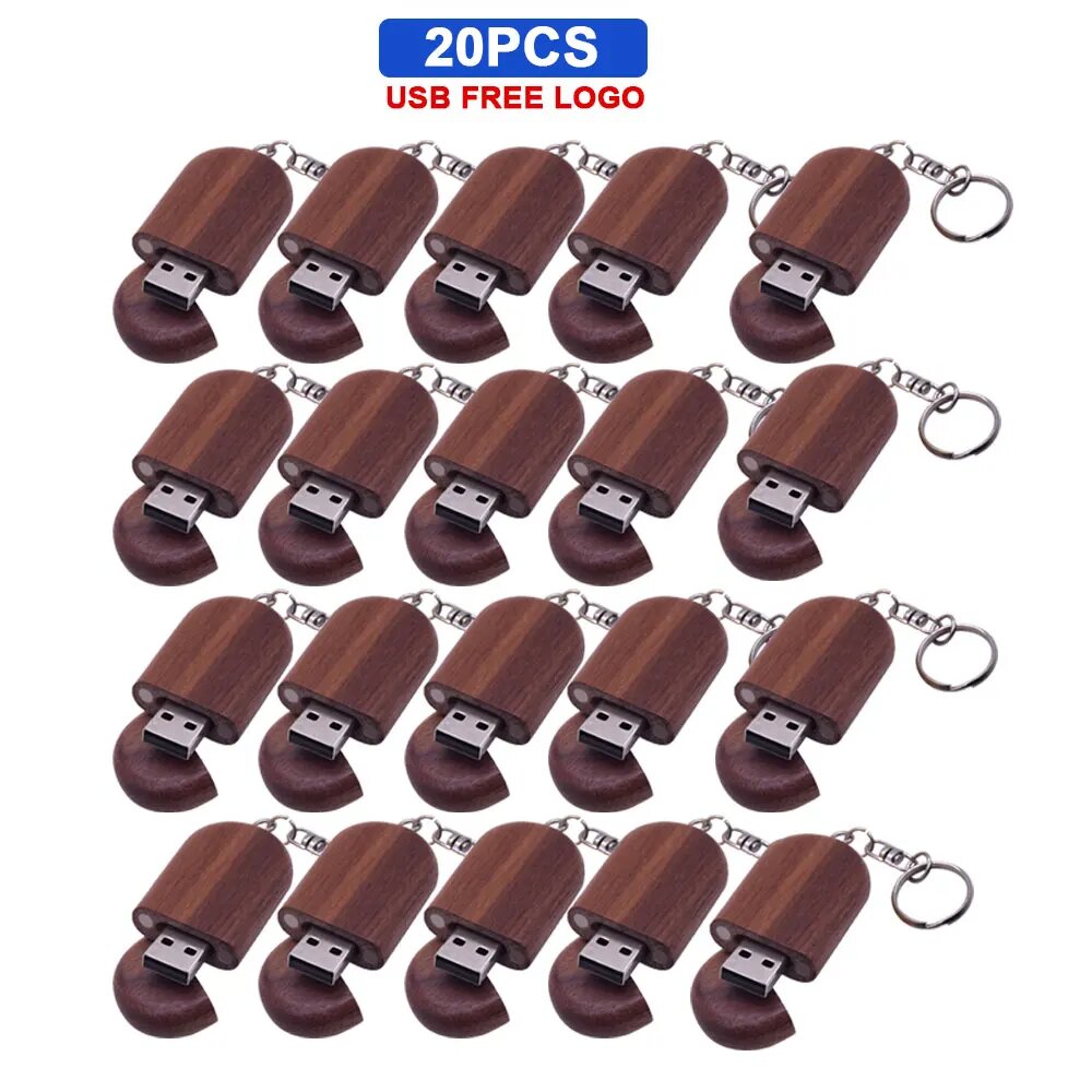 Деревянные USB флешки KFHIREW 16/32/64/128 ГБ 16 ГБ, Walnut USB 2.0