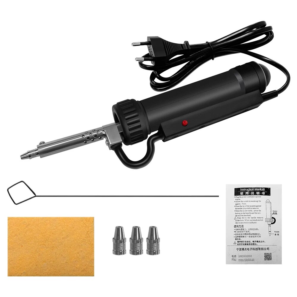 Электрический паяльник Aideepen Electric Vacuum Solder Sucker EU Plug Black