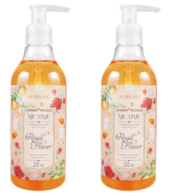 Гель для душа Liv Delano Royal Flower ME TIME, парфюмированный, 250 мл, 2 шт