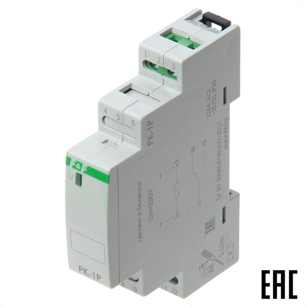 Реле PK-1P промежуточное 230В 16А 1 переключатель контакта