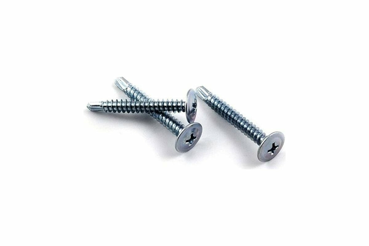 STEELREX Саморез полусфера с прессшайбой, сверло, цинк 4,2x25 кор. с ок. - 200 шт. 0115042025B400020032