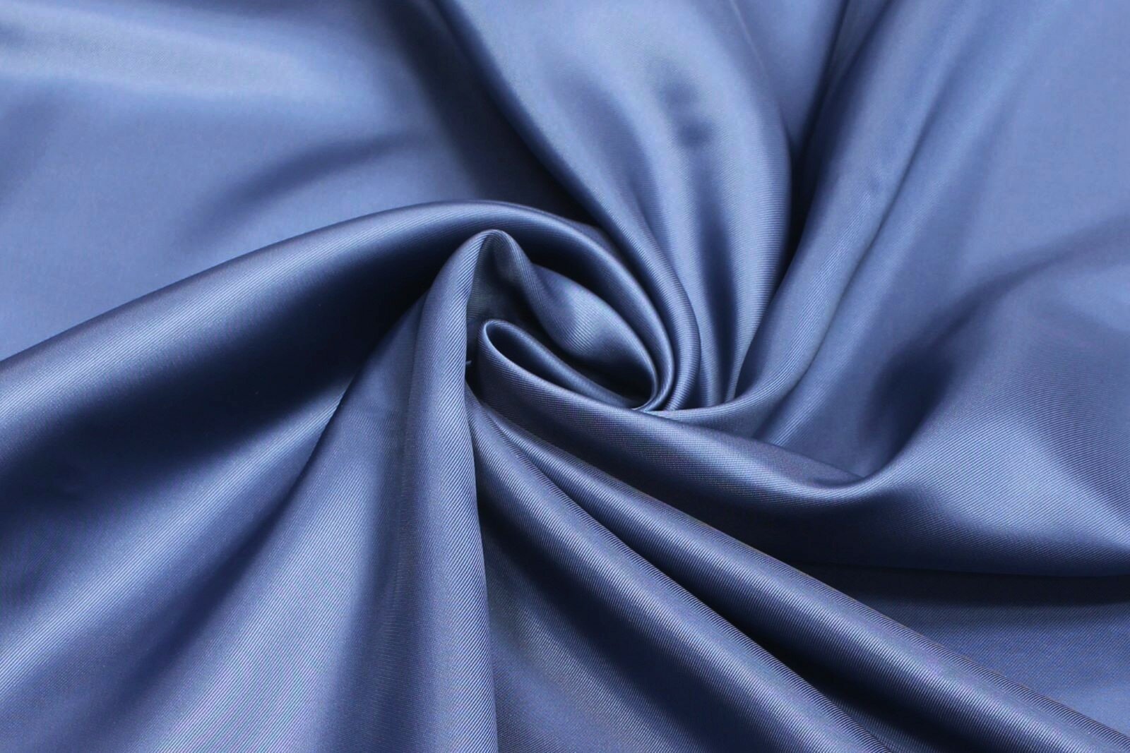 Ткань Подкладка Вискоза-Атлас серо-синяя, ш140см, 0,5 м