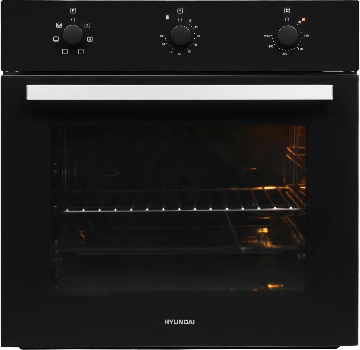 Духовой шкаф электрический Hyundai HEO 6631 BG черное стекло