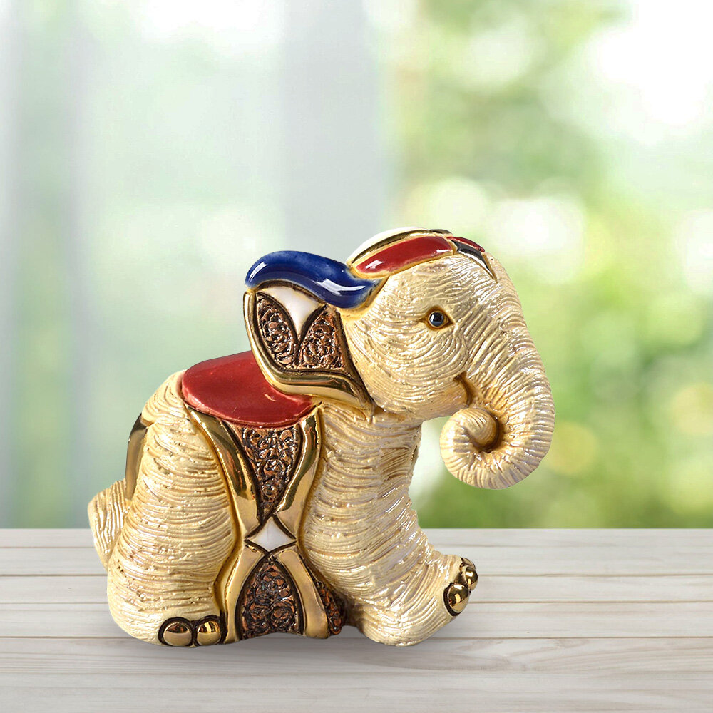 Статуэтка De Rosa "Детеныш суматранского слона", керамика, ручная работа, 8 см