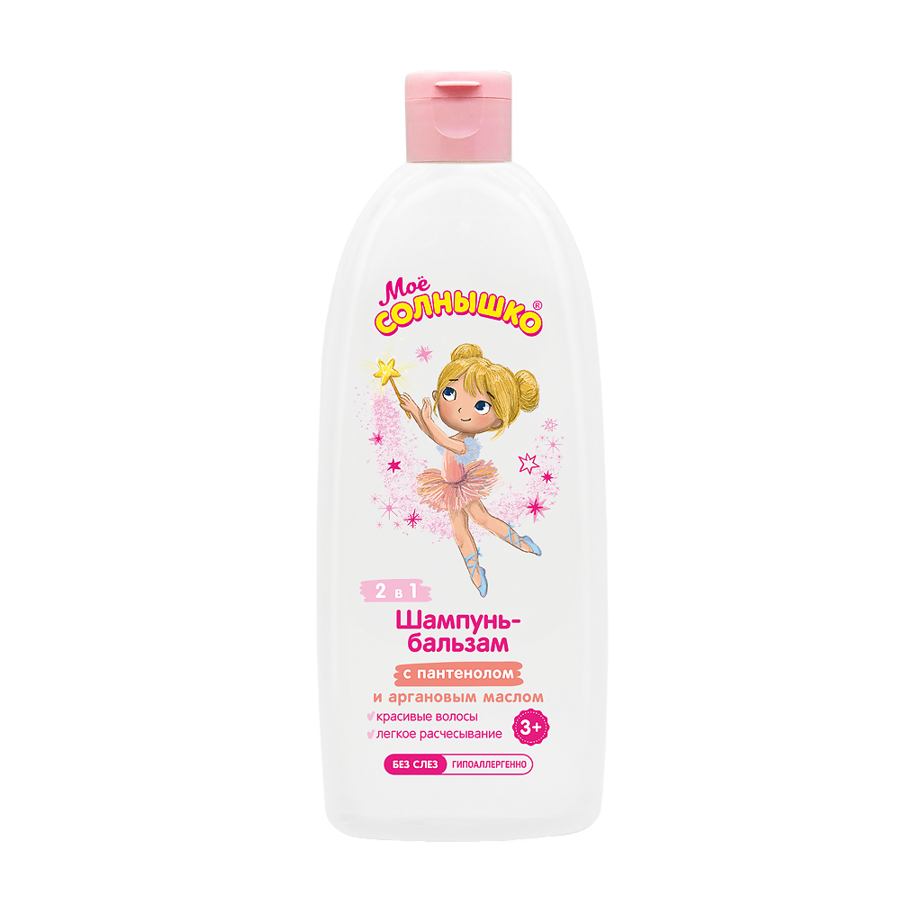 Шампунь-бальзам Мое Солнышко для девочек 3+, 400 мл