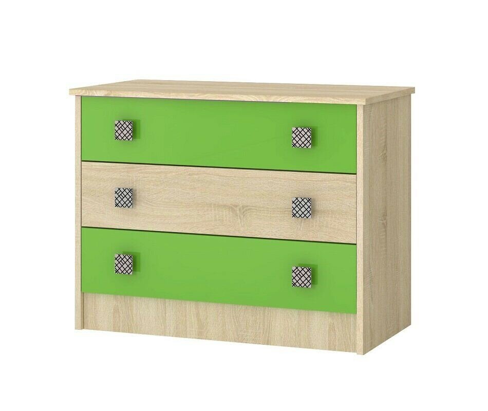 Комод деревянный с ящиками Колибри 80,0х82,0х43,5 см, дуб сонома/мохито матовый