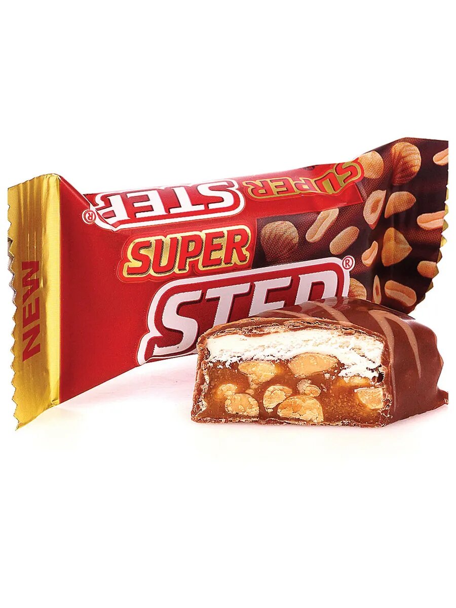 Конфеты Super Step нуга с арахисом 1000 г
