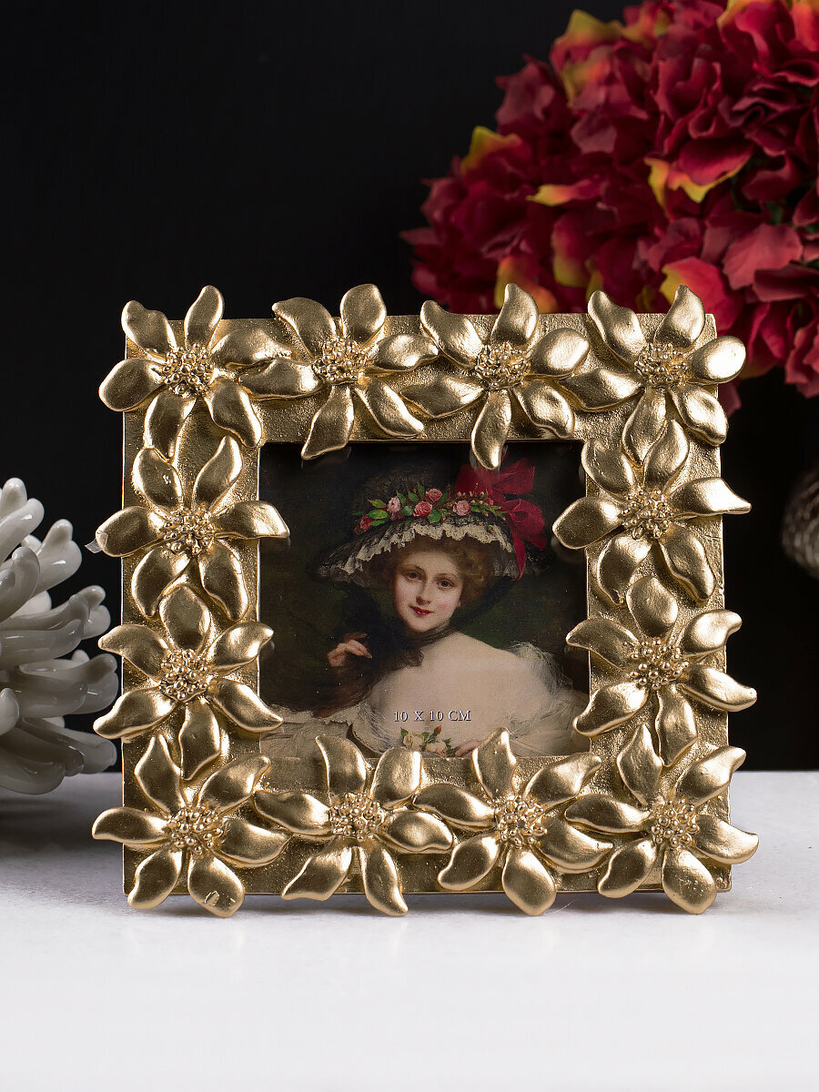 28-616 Фоторамка настольная с эффектом искусственного состаривания19x2x19см (10х10см), Glasar