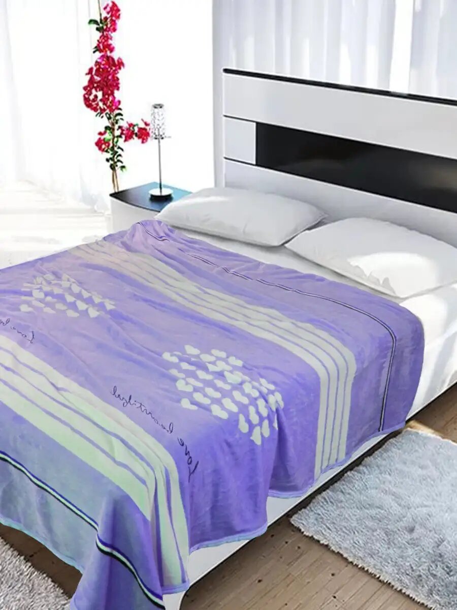 Плед 150х200 пушистый на кровать Lindo