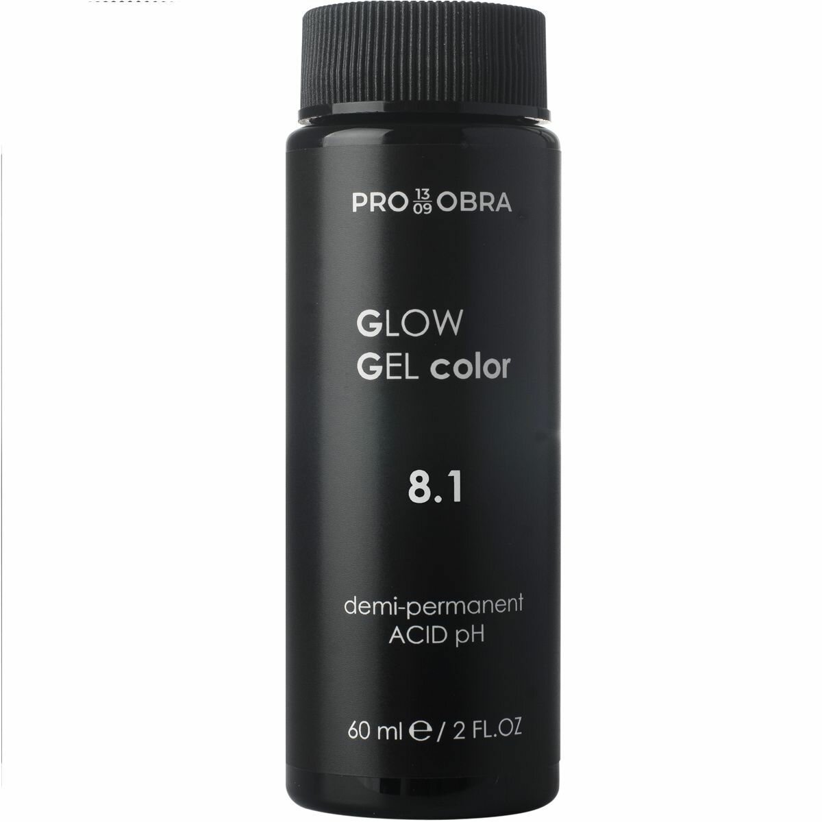 OBRA PRO13/09 Полуперманентный гелевый краситель GLOW GEL 8.1 Пепельный светло-русый, 60 мл
