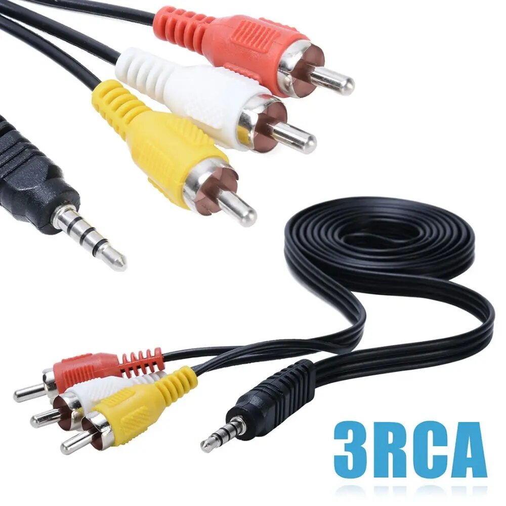 AV кабель 3.5 мм - 3 RCA 1 метр