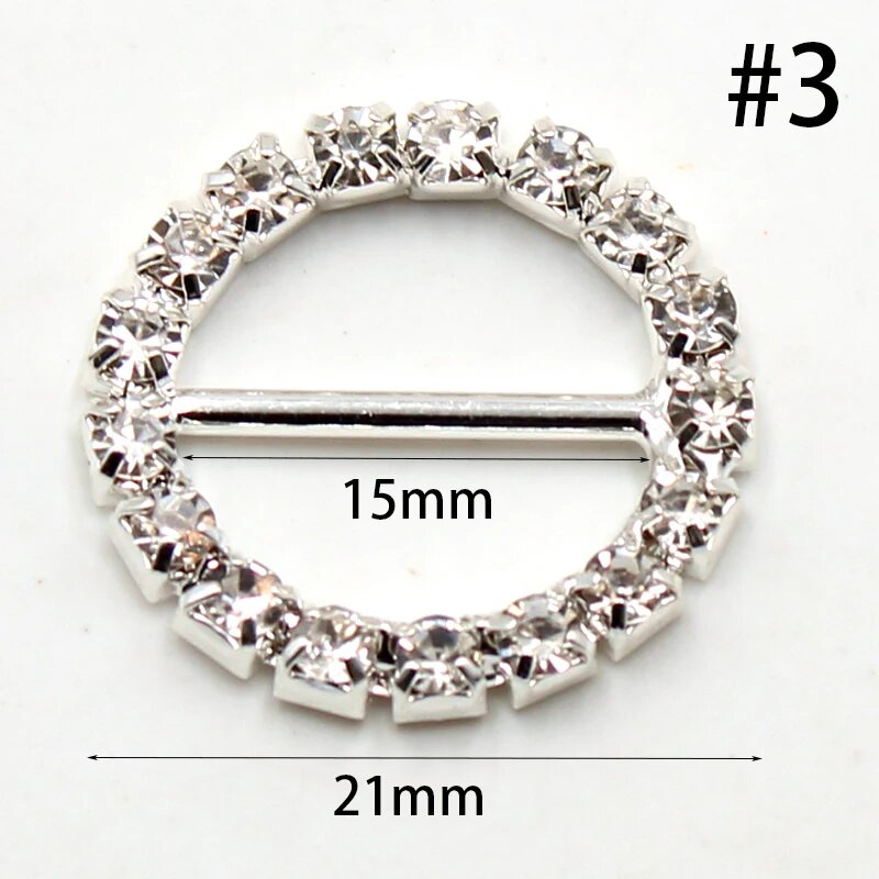 Металлические пряжки со стразами, набор из 10 штук, OFXSHIP 3