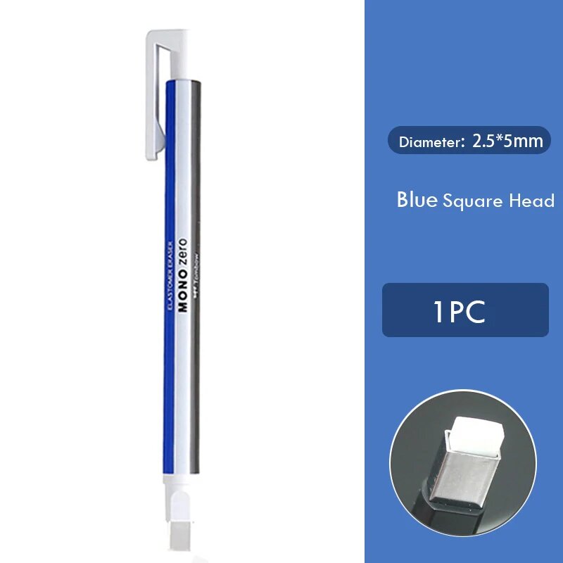 Tombow MONO Zero резиновый карандаш-ластик Синий, 1Blue Square Head