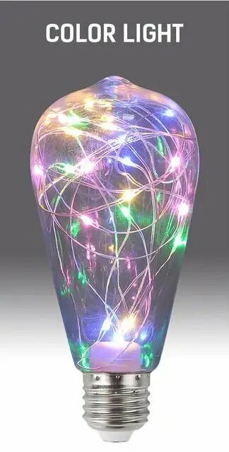 Светодиодная лампа Эдисон Vieruodis ST64 теплый свет Color Light