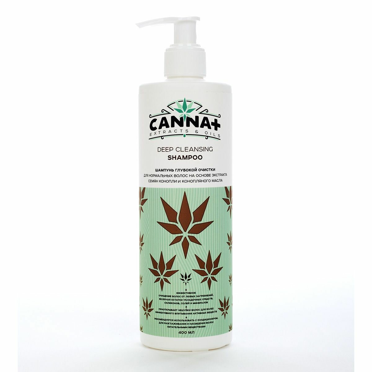 Шампунь Canna+ "Deep Cleansing" 400мл, глубокая очистка волос и кожи головы